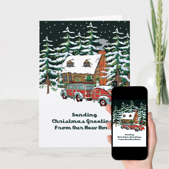 Our New Address Christmas Holiday Card | Zazzle