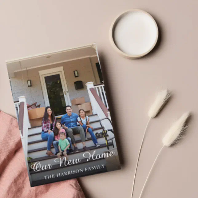 Our New Address Family Photo Moving Announcement Postcard | Zazzle