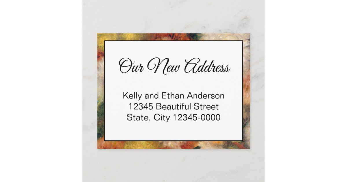 Our New Address Floral Moving Announcement Postcard | Zazzle