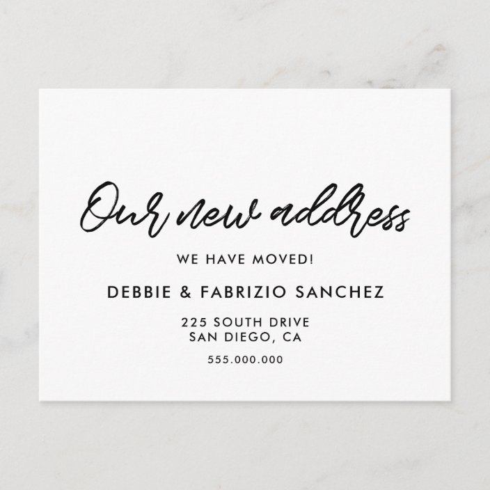 Our new address Modern moving announcement Postcard | Zazzle.com