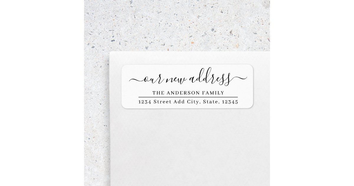 Our New Address Moving Announcement Return Address Label | Zazzle