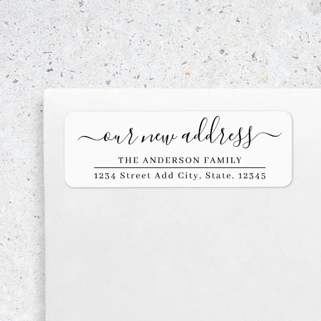 Our New Address Moving Announcement Return Address Label | Zazzle