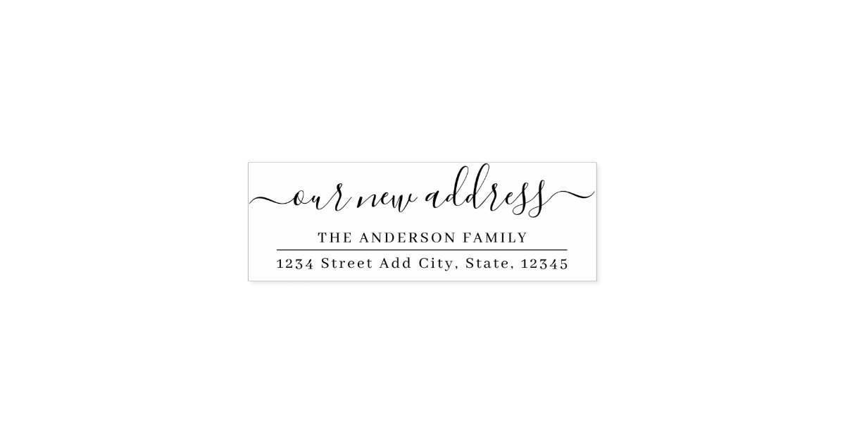 Our New Address Moving Announcement Return Address Self-inking Stamp ...