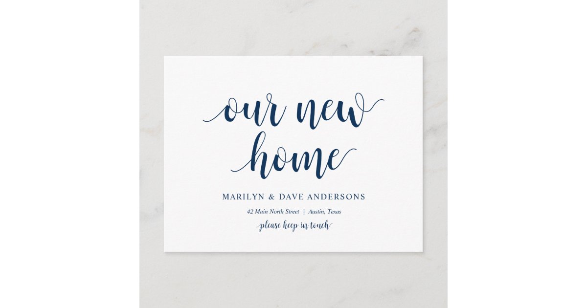 Our New Home Address, Moving Announcement Postcard | Zazzle