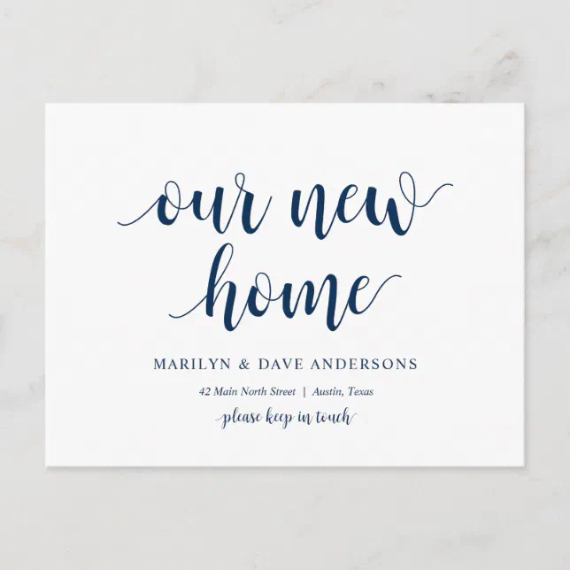 Our New Home Address, Moving Announcement Postcard | Zazzle