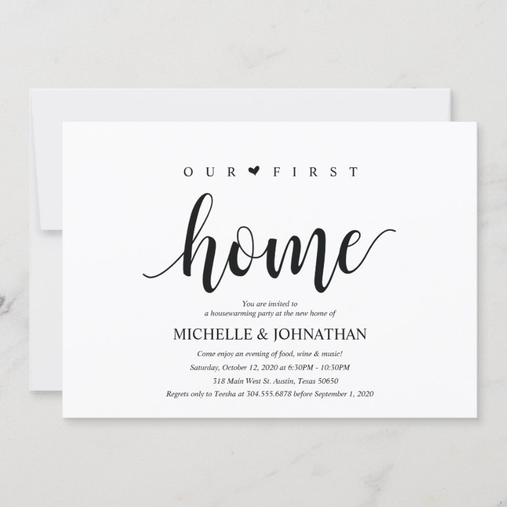Our new home, Housewarming party invitation cards | Zazzle