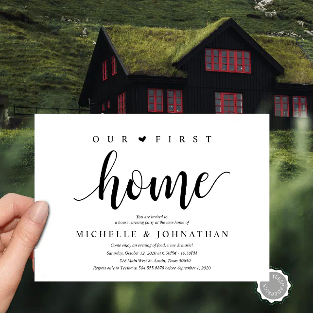 Our new home, Housewarming party invitation cards | Zazzle