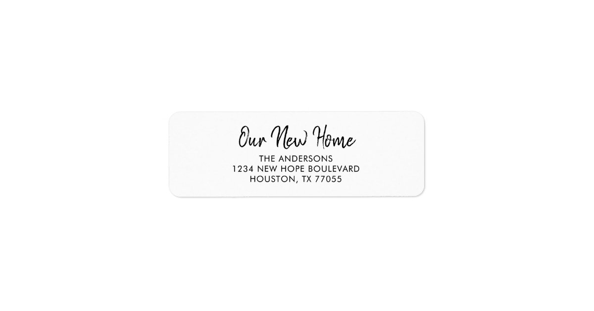 Our New Home Modern Return Address Labels | Zazzle