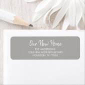 Our New Home Return Address Labels | Grey | Zazzle