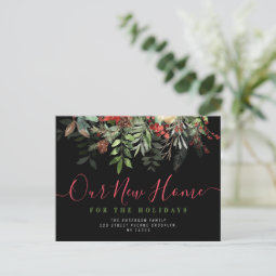 Our New Home script lettering New Home Postcard | Zazzle