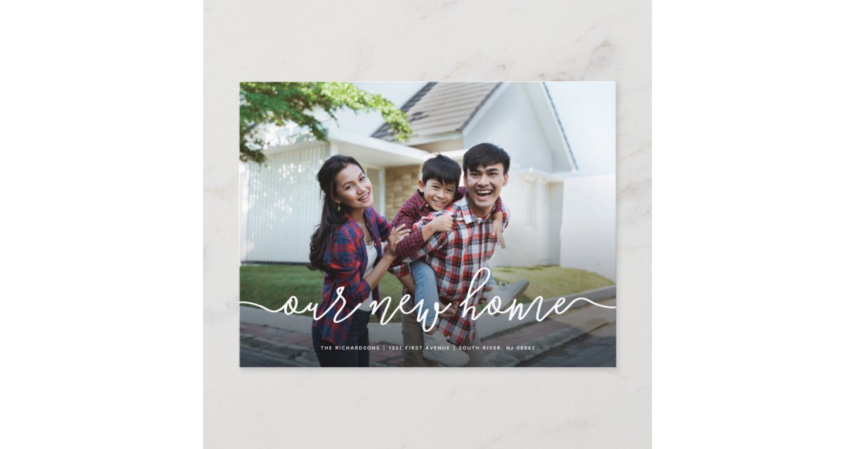 Our New Home | Simple Photo Moving Announcement | Zazzle