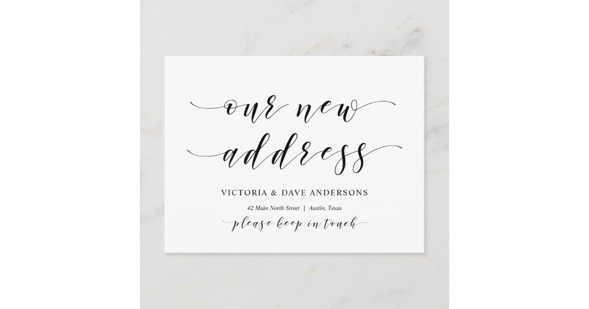 Our New House Address, Moving Announcement Postcard | Zazzle