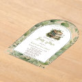 Our Next Chapter Begins Books Baby Shower Acrylic Invitations | Zazzle