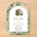 Our Next Chapter Begins Books Baby Shower Acrylic Invitations | Zazzle