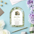 Our Next Chapter Begins Books Baby Shower Acrylic Invitations | Zazzle
