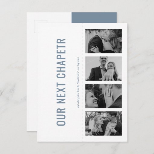 Our Next Chapter Bookmark Save the Date Invitation | Zazzle