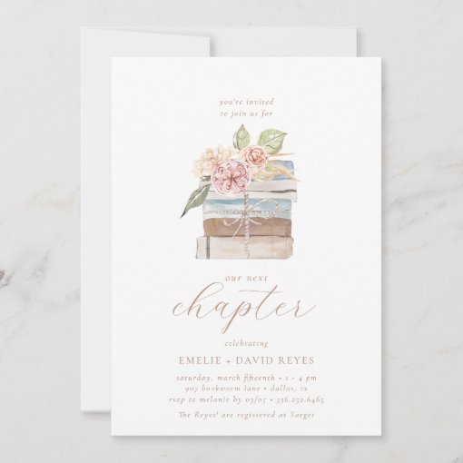 Our Next Chapter | Neutral Storybook Baby Shower Invitation | Zazzle