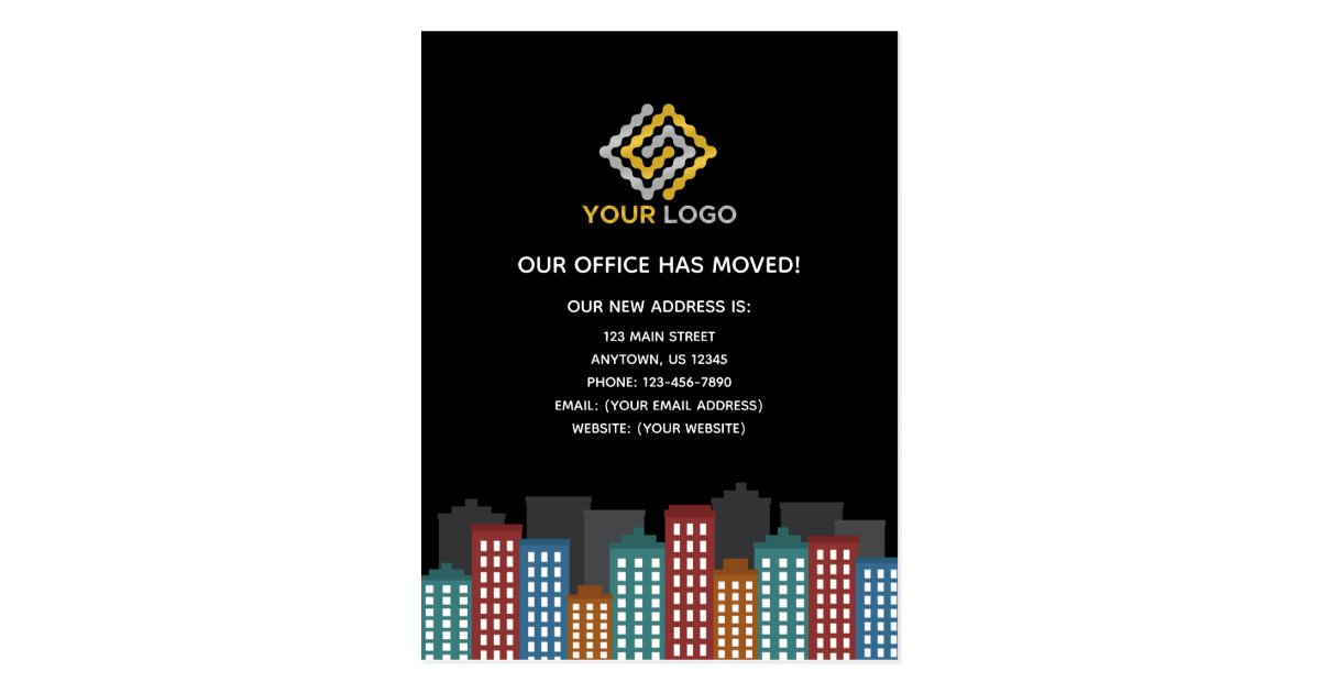 Our Office Has Moved Change Of Address Business Postcard | Zazzle.com