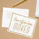 Our Office Has Moved Chic Gold Business Moving Postcard | Zazzle