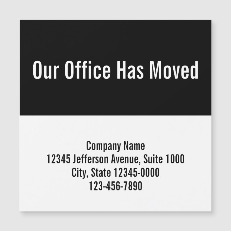 Our Office Has Moved Moving Announcement Template | Zazzle