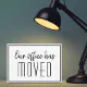 Our Office Has Moved Simple Modern Business Moving Announcement | Zazzle
