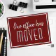 Our Office Has Moved Simple Red Business Moving Postcard | Zazzle