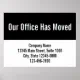 Our Office Has Moved Template Moving Announcement Poster | Zazzle
