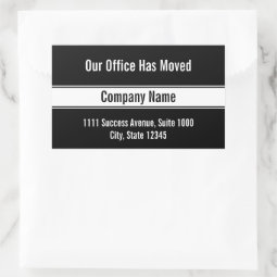 Our Office Has Moved Template Moving Announcement Rectangular Sticker ...