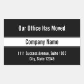 Our Office Has Moved Template Moving Announcement Rectangular Sticker ...