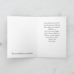 Our Pastor and the First Lady Thank You Card | Zazzle
