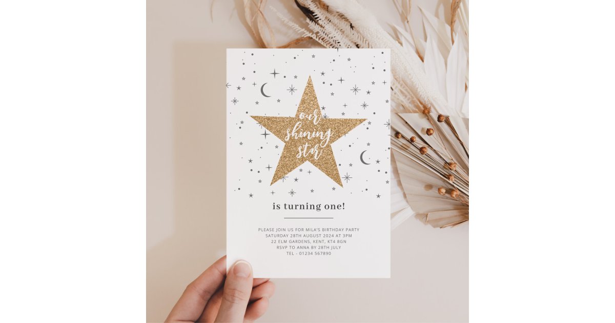 Our Shining Star Birthday Invitation | Zazzle