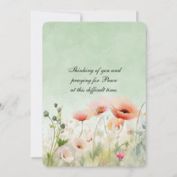 Our Sincere Condolences Note Card | Zazzle
