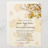 Our Tree, Leaf Background, Fall Wedding Invitation | Zazzle