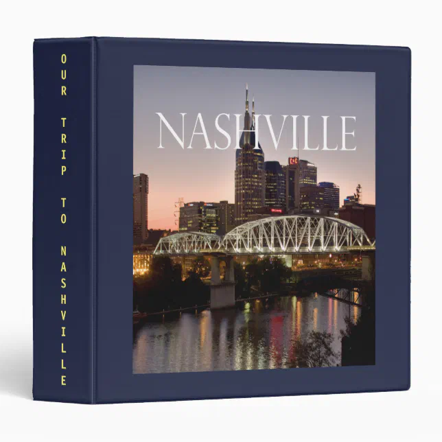 Our Trip to Nashville Photo Album 3 Ring Binder | Zazzle