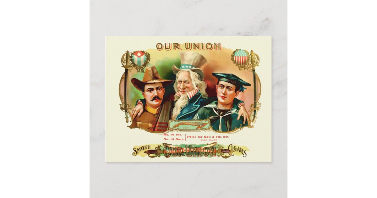 Our Union Vintage Cigar Box Label Postcard | Zazzle