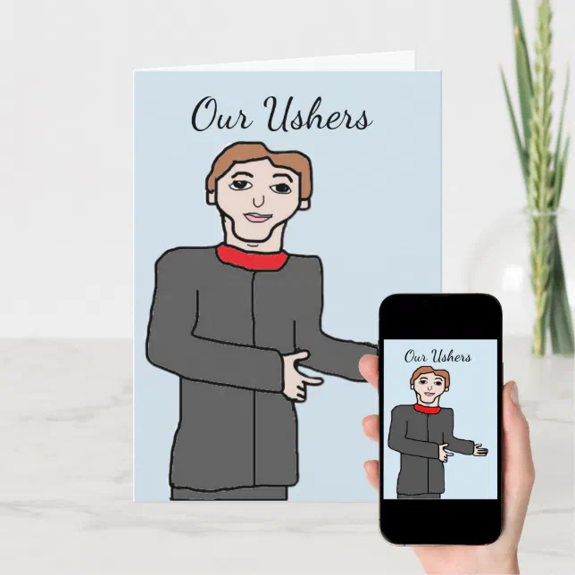 Our Ushers Card | Zazzle