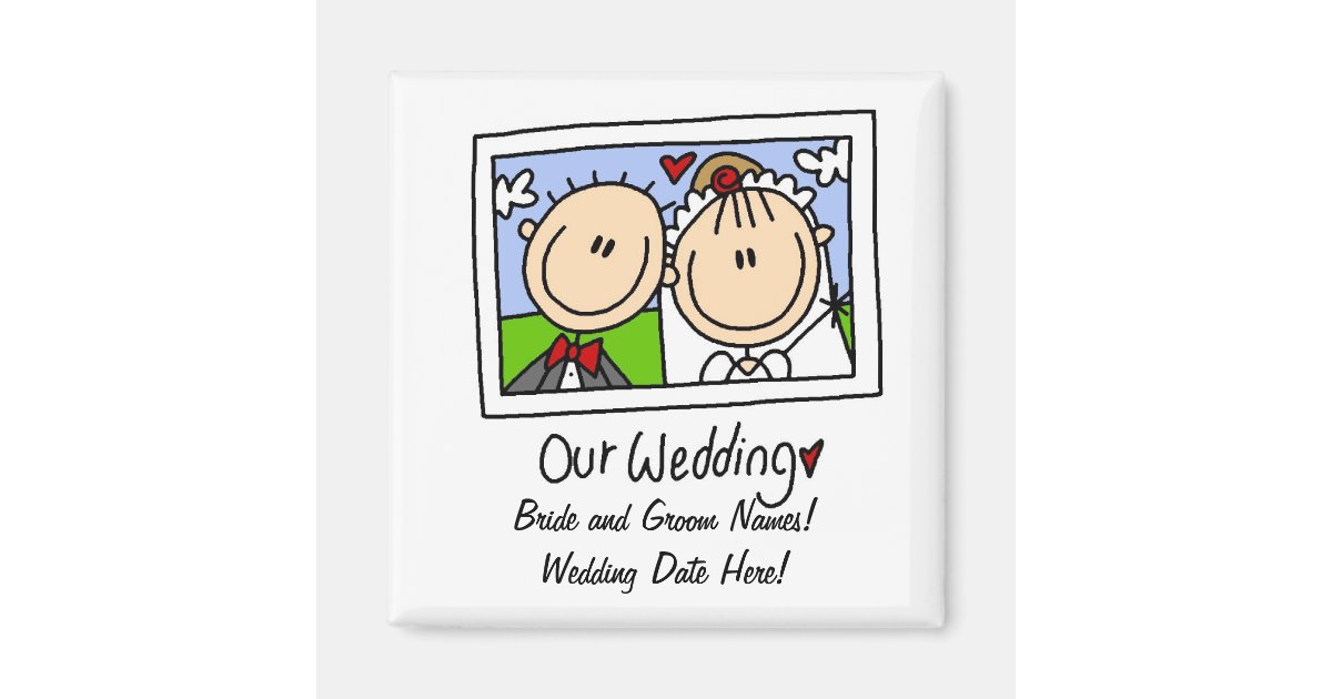 Our Wedding Customizable Magnet | Zazzle
