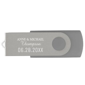 Our Wedding photos saved on a gray Flash Drive | Zazzle