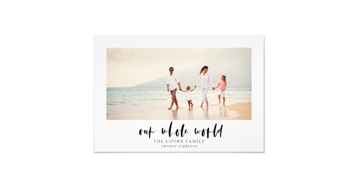 OUR WHOLE WORLD PHOTO PRINT | Zazzle