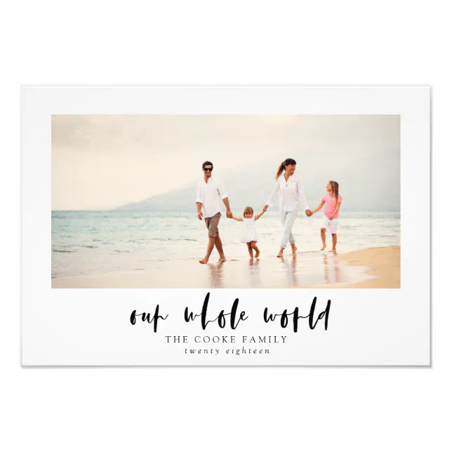 OUR WHOLE WORLD PHOTO PRINT | Zazzle
