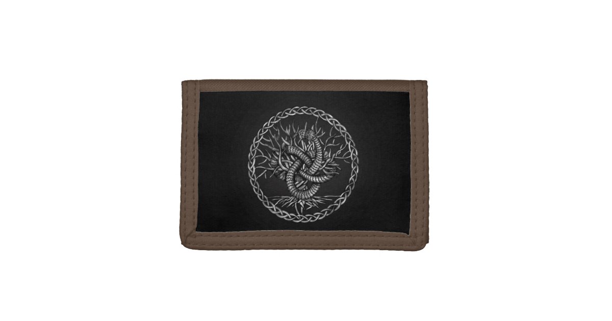 Ouroboros Celtic Knot with Tree of Life Trifold Wallet | Zazzle