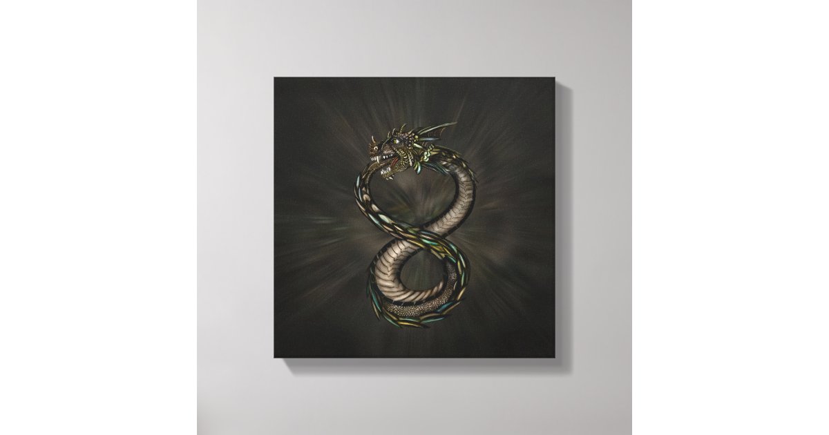 Ouroboros - Infinity Dragon Canvas Print | Zazzle