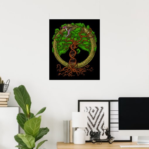 Ouroboros Snake Tree Of Life Poster | Zazzle