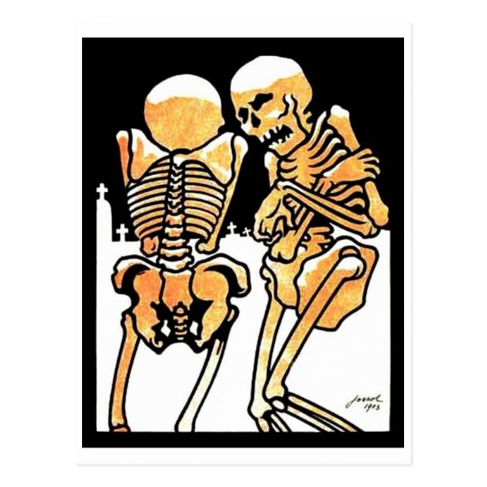 Out in the Cold Skeletons postcard | Zazzle.com
