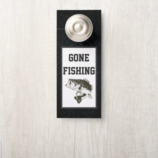 Out of Office Gone Fishing Door Sign | Zazzle