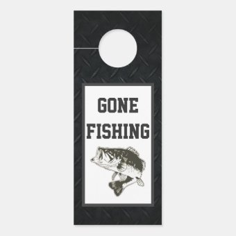 Out of Office Gone Fishing Door Sign | Zazzle