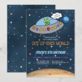 Out of This World Space Alien Spaceship Birthday Invitation | Zazzle