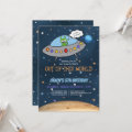 Out of This World Space Alien Spaceship Birthday Invitation | Zazzle