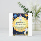 Out of this World Space Birthday Invitation Kids | Zazzle