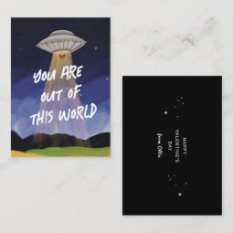 Out of this World UAP Valentine's Day Note Card | Zazzle